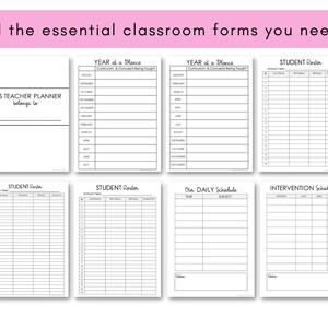 Teacher Planner 2023-24, Teacher Binder, Printable Lesson Planner ...