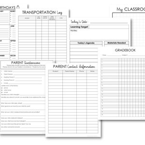 Teacher Planner 2023-24, Teacher Binder, Printable Lesson Planner ...