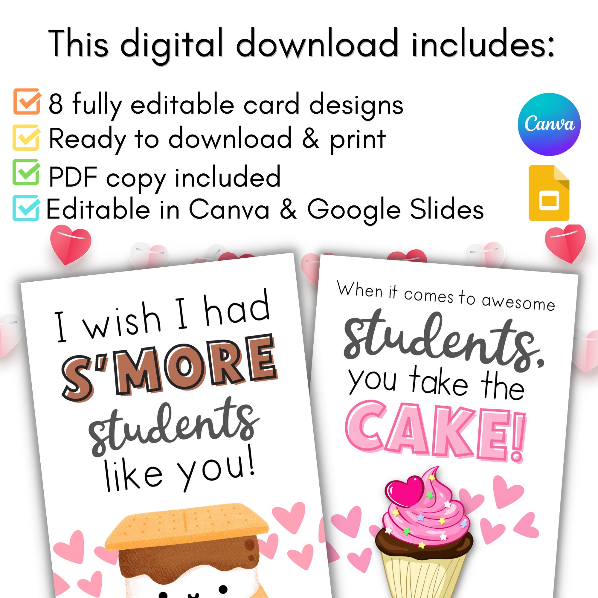 Printable Valentine Cards for Students From Teacher, Teacher Valentine ...
