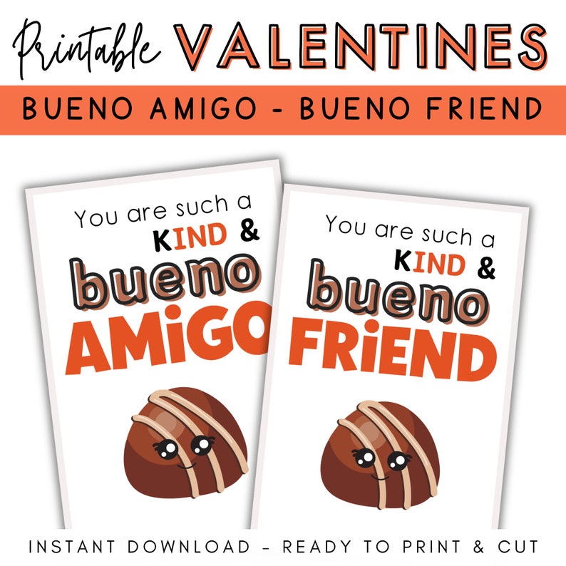 Bueno Valentine Card, Bueno Valentines for Kids, Bueno Valentines for ...