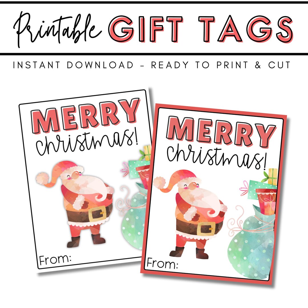 EDITABLE Christmas Gift Tags, Merry Christmas Printable Tag, Christmas ...