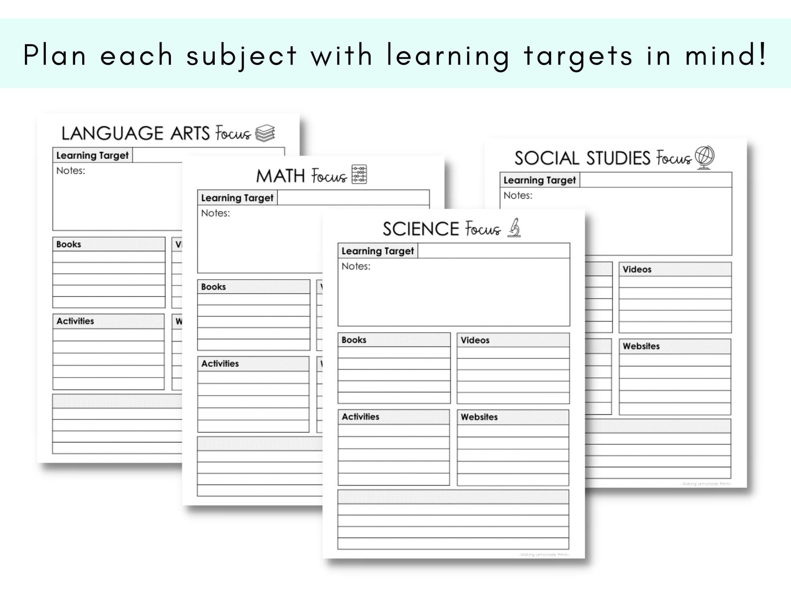 Teacher Planner 2023-24, Teacher Binder, Printable Lesson Planner ...