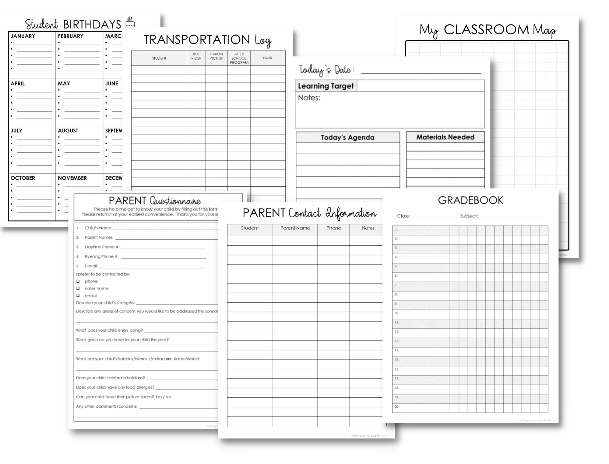 Teacher Planner 2023-24, Teacher Binder, Lesson Planner, Printable ...