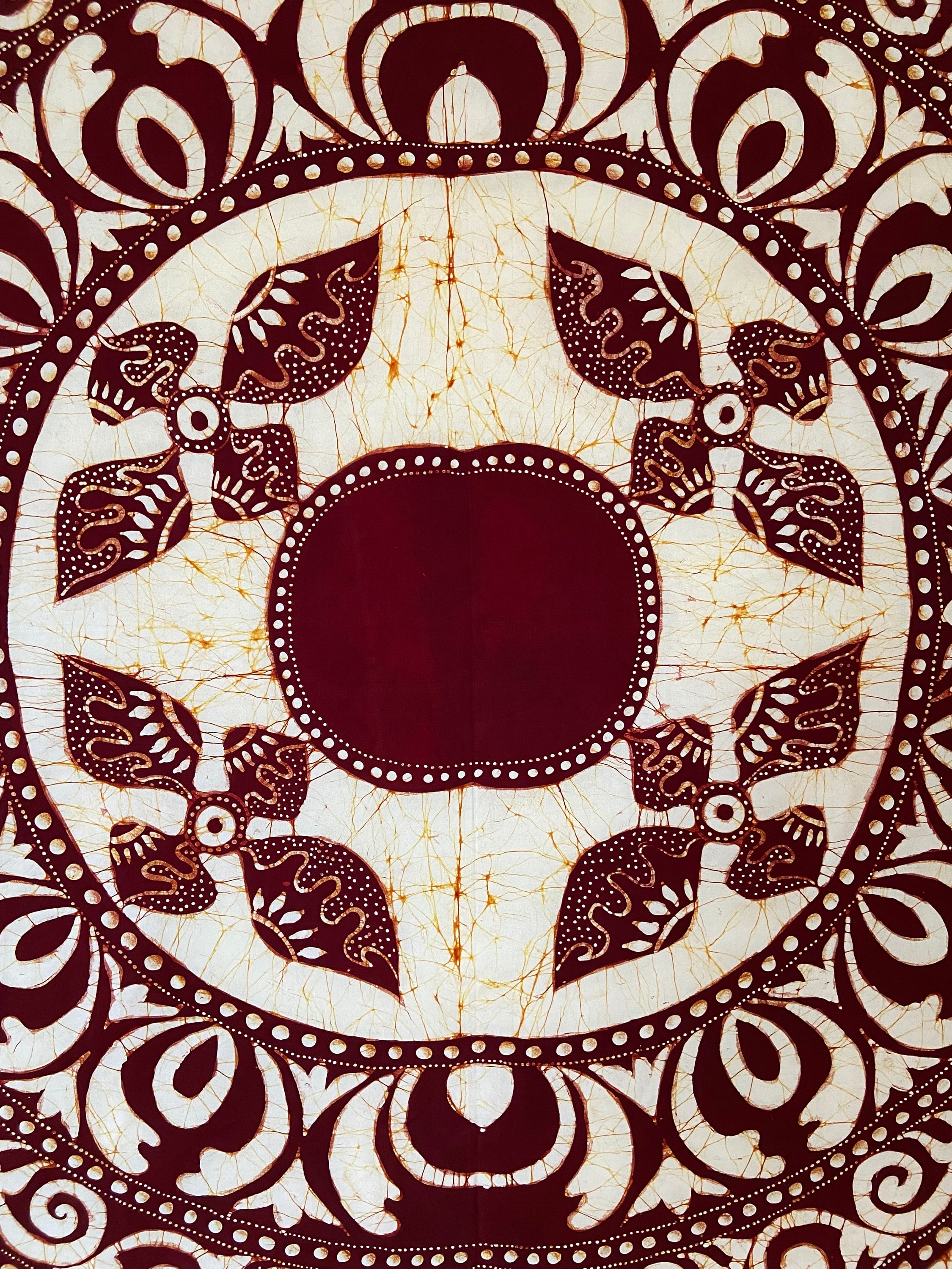 Handmade Sri Lankan Mandala Batik Tapestry Large Wall Hanging 150x226 ...