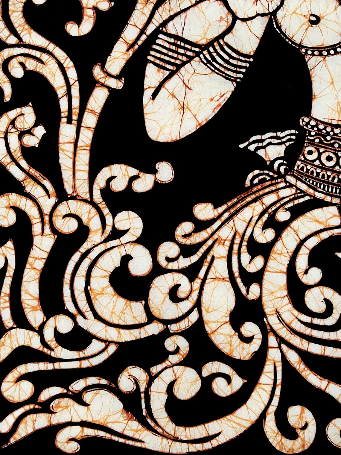 Narilatha Flower - Handmade Sri Lankan Mandala Batik Tapestry Wall ...