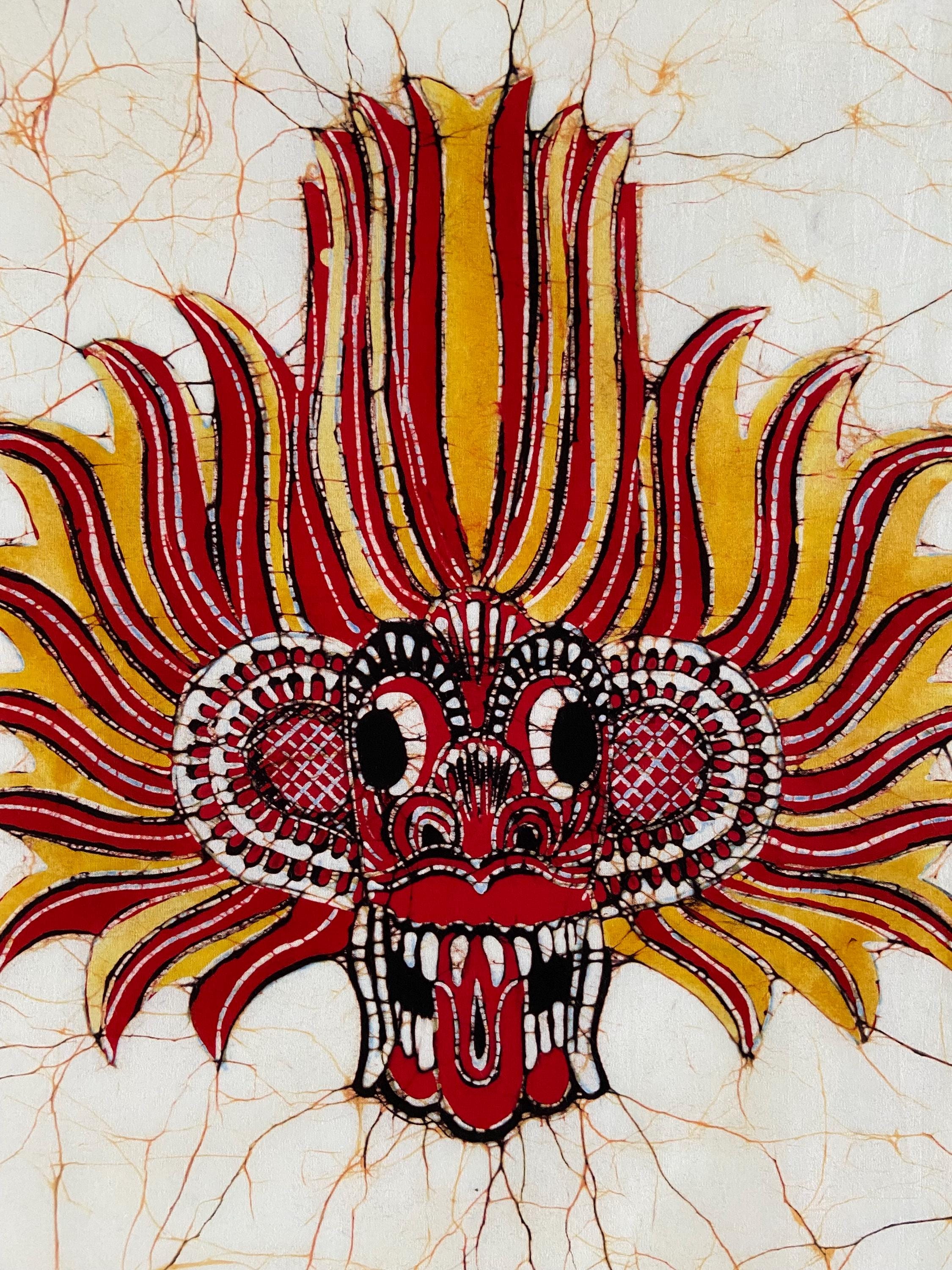 Traditional Sri Lanka Fire Mask (“gini Raksha”) - Handmade Sri Lankan ...