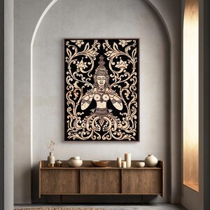 Nari Latha Mala Batik Wall Hanging, Ancient Sri Lankan Mythological ...