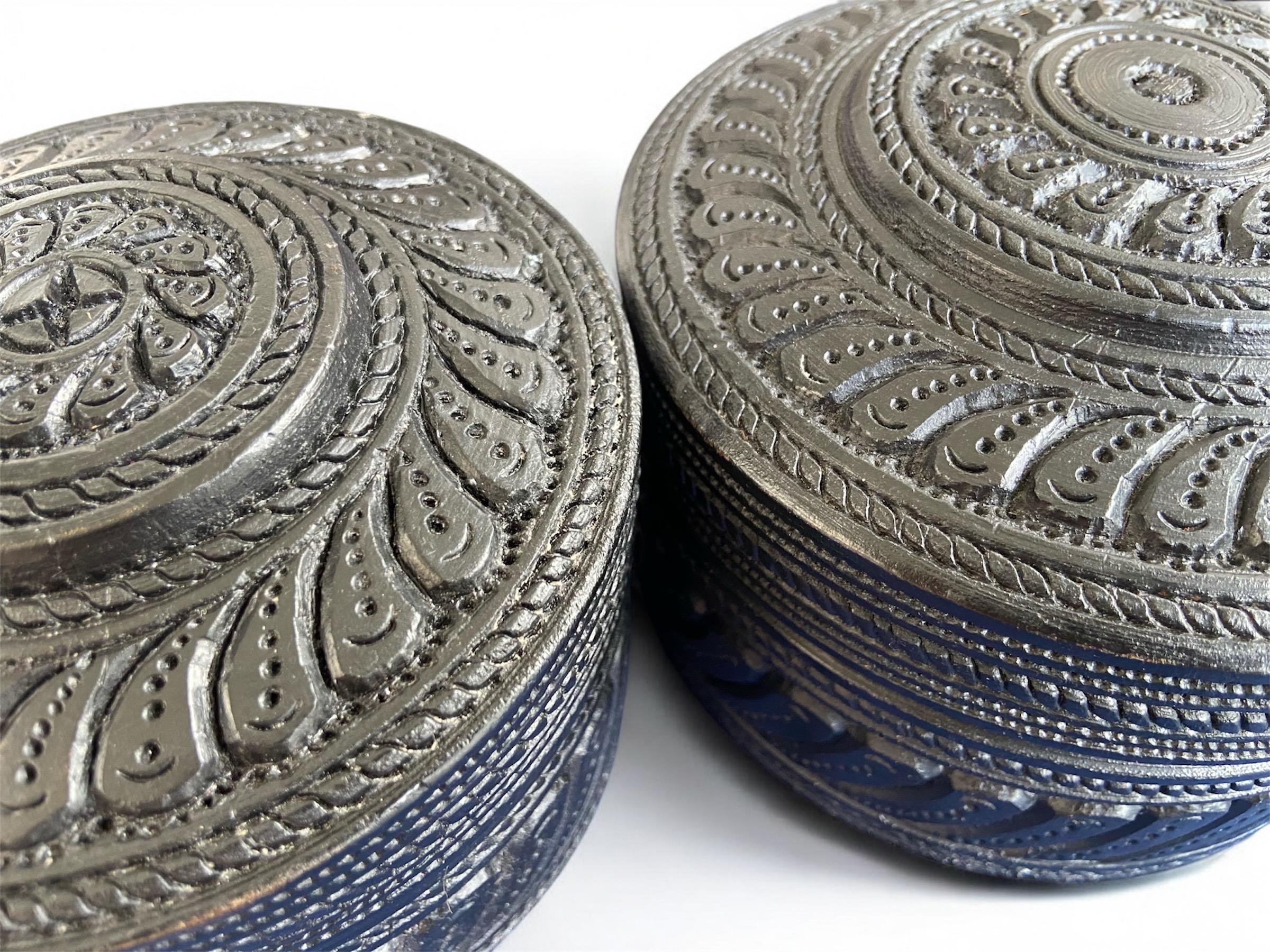 Sri Lanka Handmade Wooden Storage Box- Wooden Bowl With Lid-spice, Herb ...