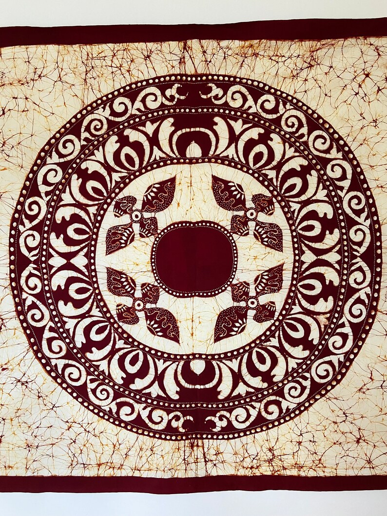 Handmade Sri Lankan Batik Large Wall Hanging/table Cloth 150x226 Cm - Etsy