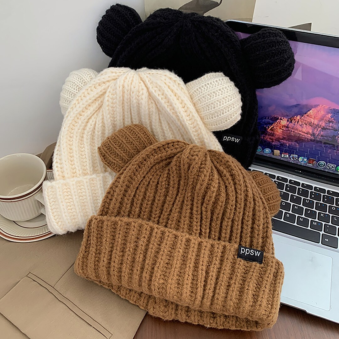 Bear Ear Cap, Thermal Cap, Plush Cap, Ear Cap, Korean Version of Cute ...