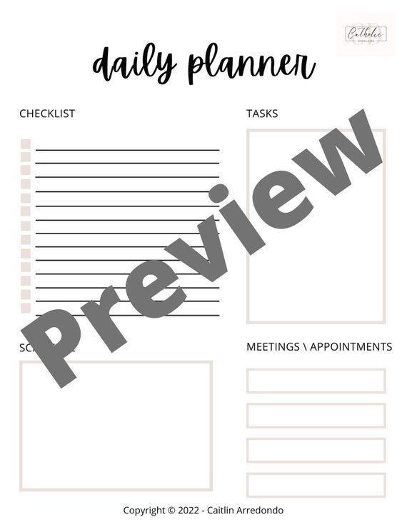 Printable Catholic Daily Planner - Etsy