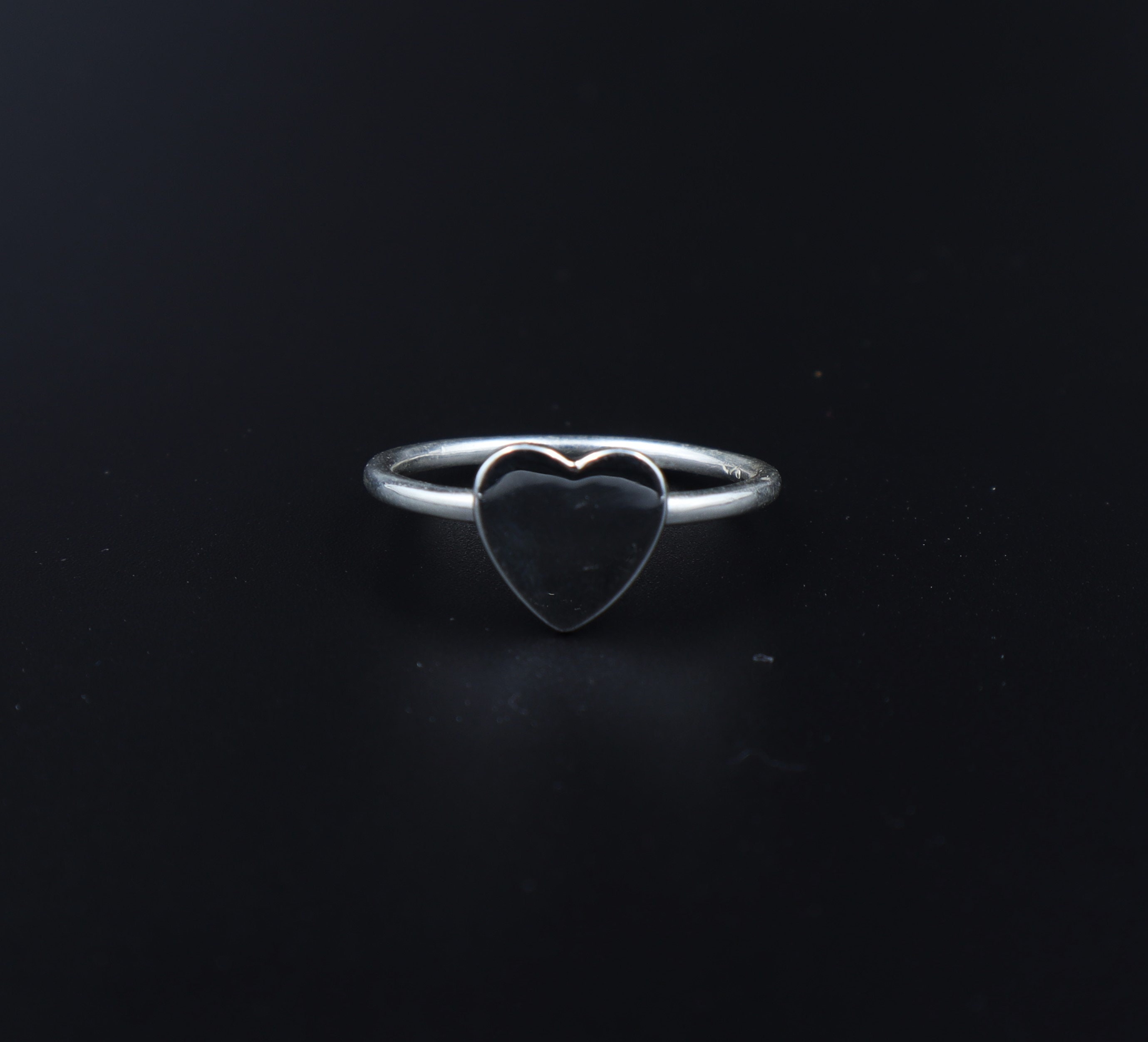 Heart Shape, Sterling Silver Plain Ring, Star Ring, Sqare Ring, Silver ...