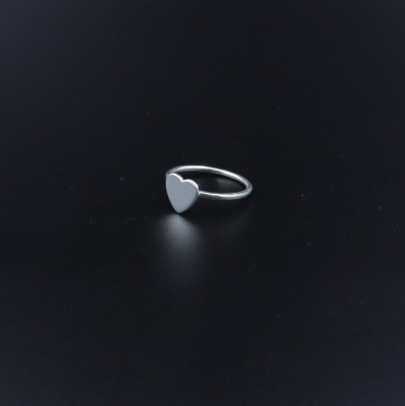 Heart Shape, Sterling Silver Plain Ring, Star Ring, Sqare Ring, Silver ...