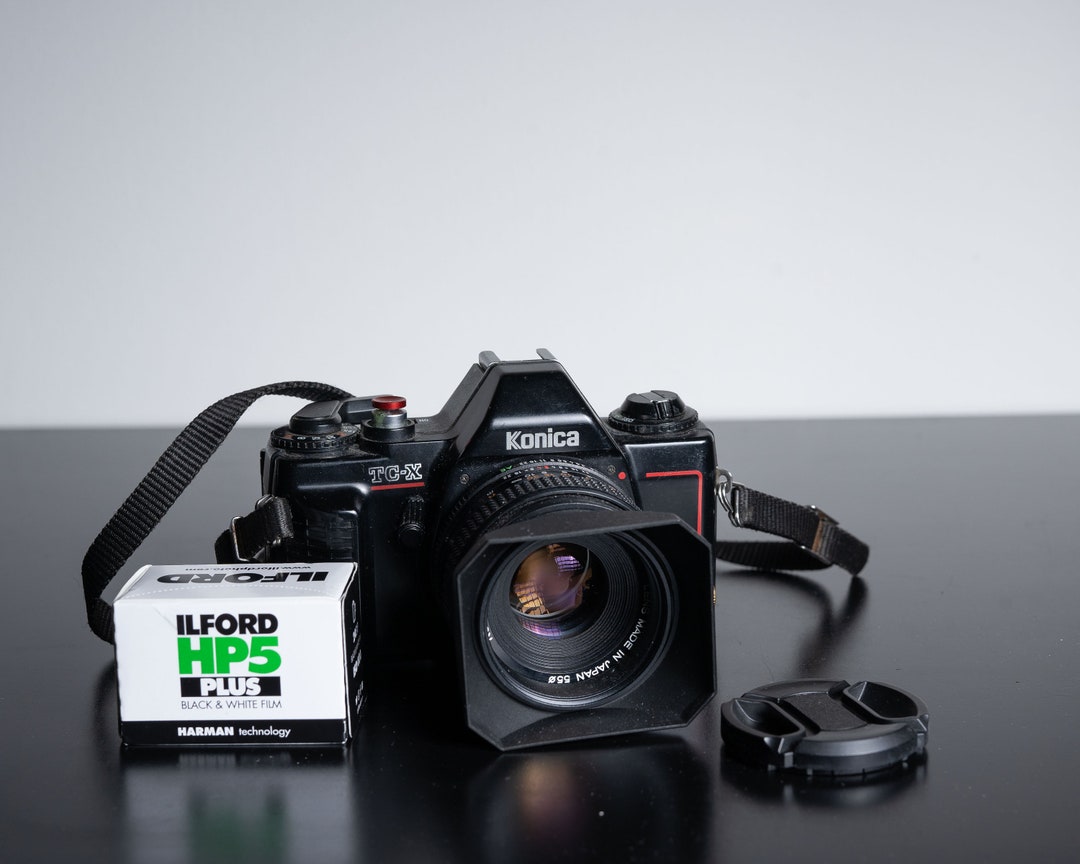 35mm Bundle: Konica TCX + Konica Hexanon AR 50mm F1.8 Lens + Ilford HP5 ...