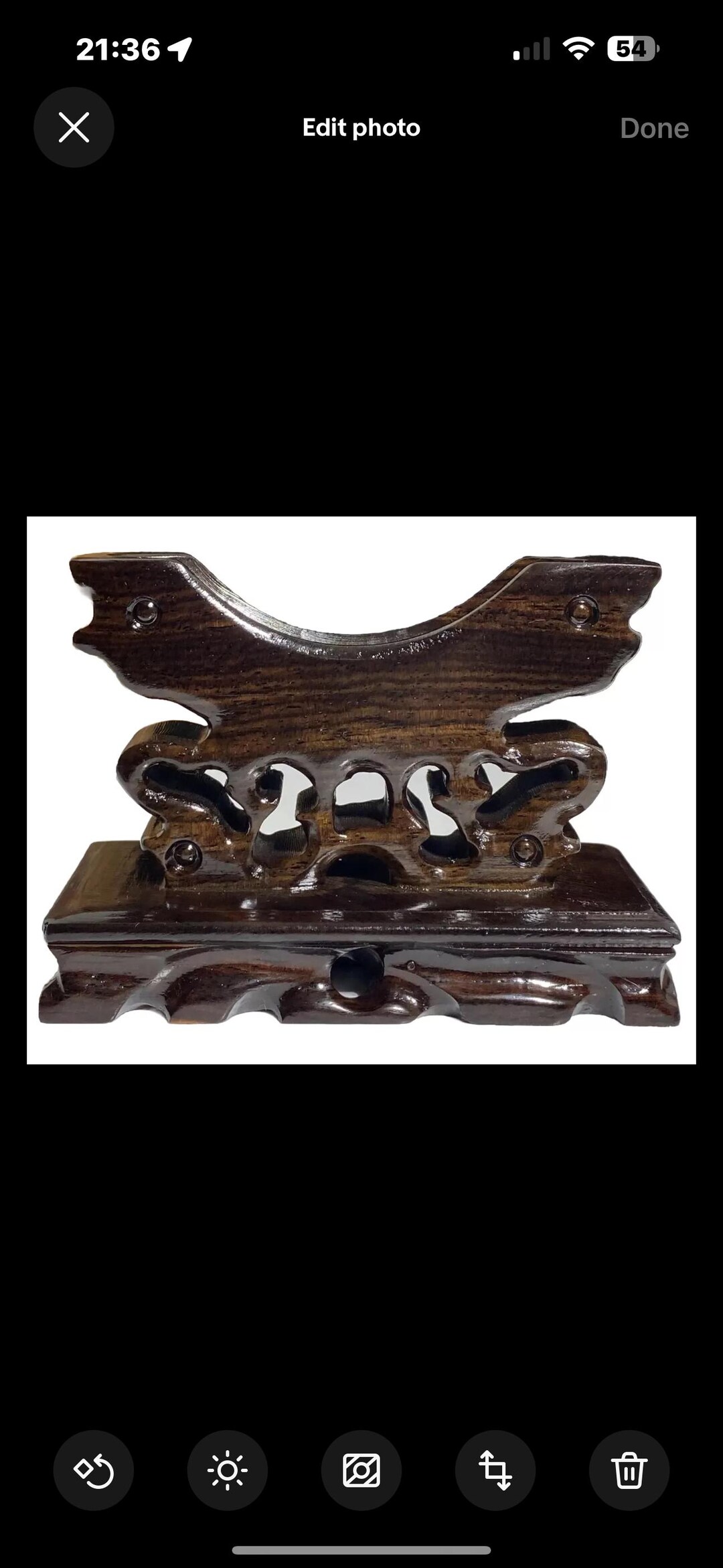 Hand Carved Ebony Wood Fossil Stand (11x8cm) - Etsy