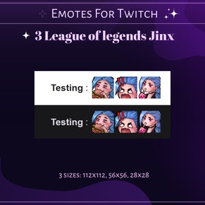 Cute Jinx Emotes for Twitch, League of Legends (digital Download) - Etsy
