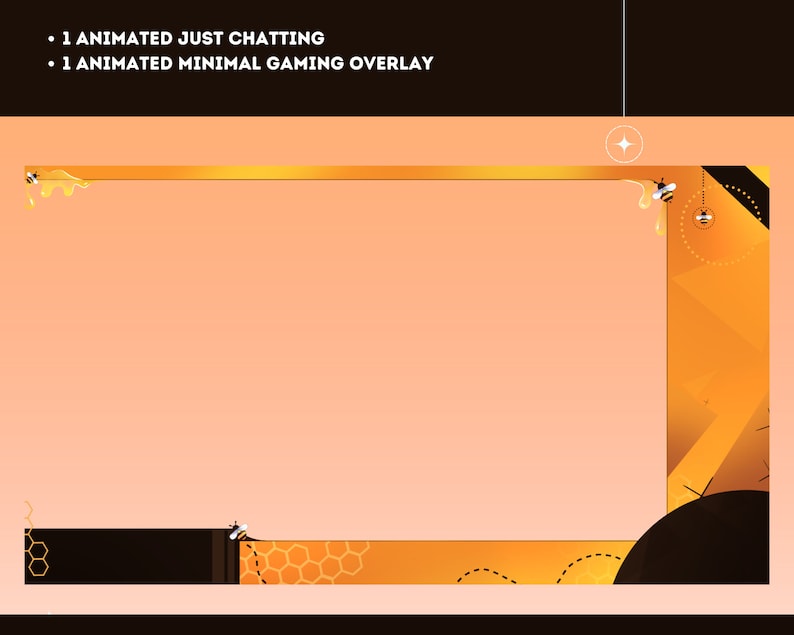 Animated Bee Vtuber Overlay, Kawaii Twitch Stream Pack (digital ...