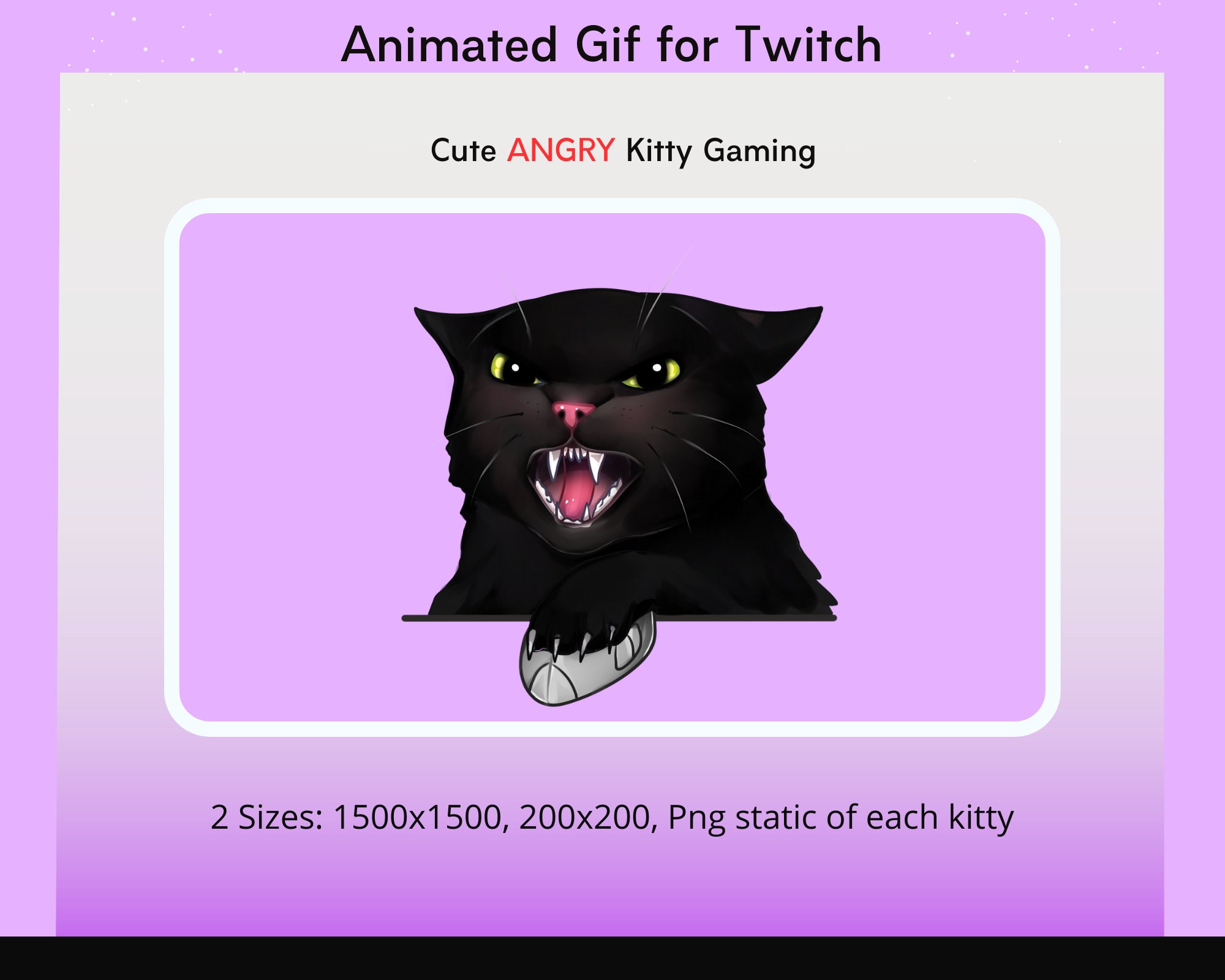 Angry Black Cat Gif