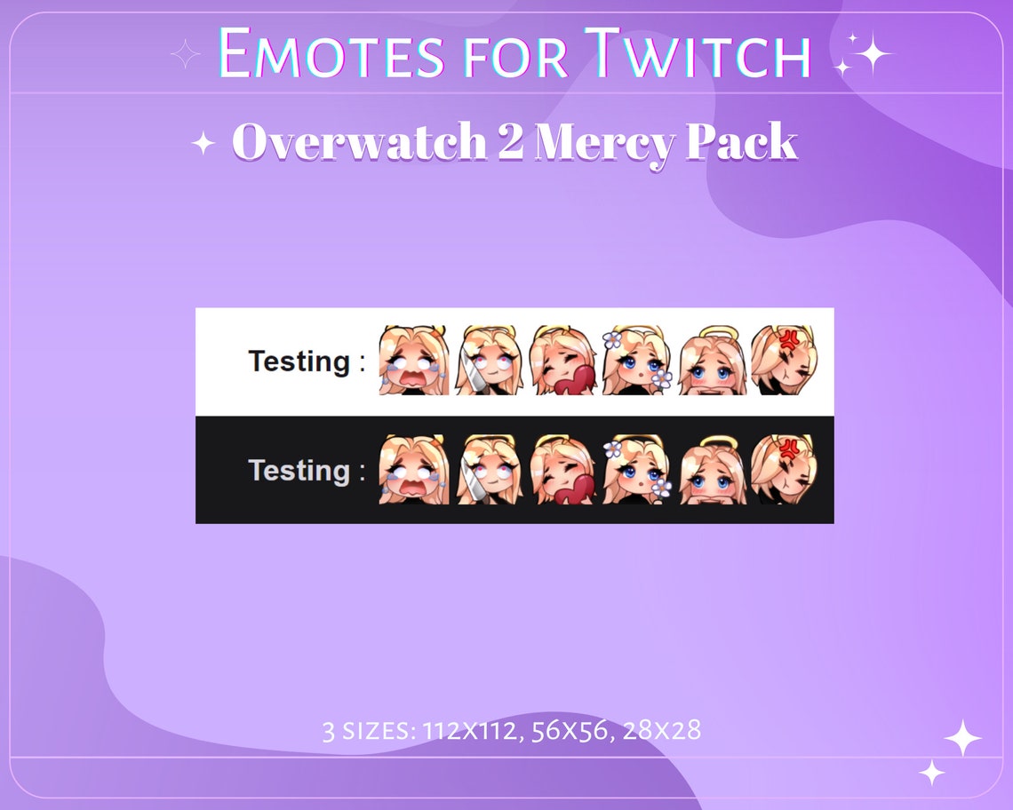 Cute Overwatch 2 Mercy Emotes for Twitch Youtube Discord - Etsy UK