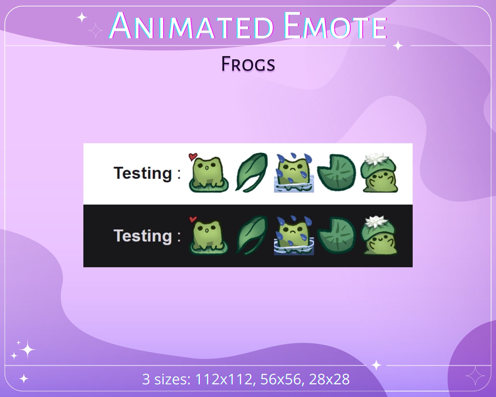 Cute Animated Frog Emotes Pack for Twitch, Animated Emotes, Kawaii ...