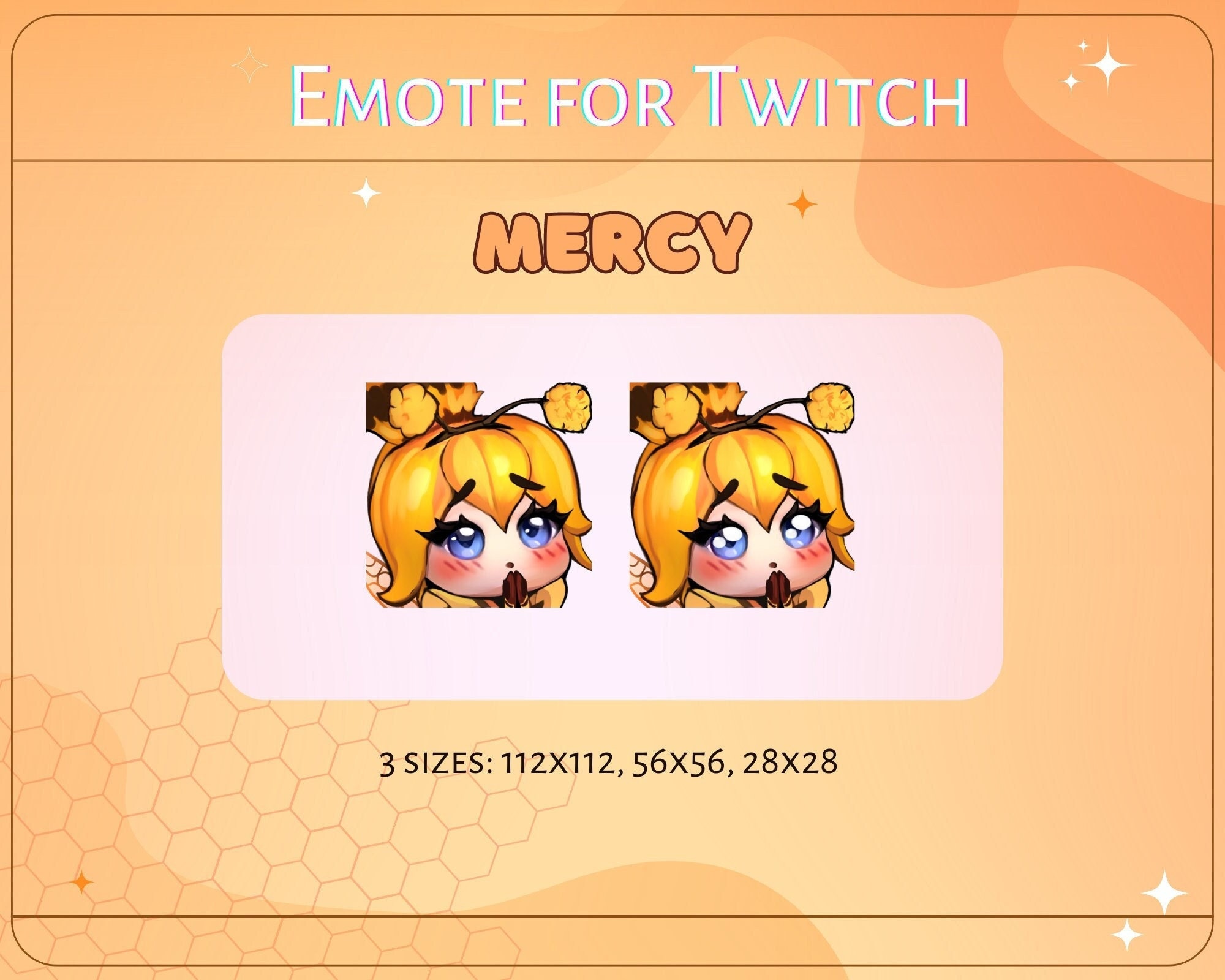 Cute Honey Bee Mercy Emote for Twitch, Discord, Youtube, Overwatch 2 ...