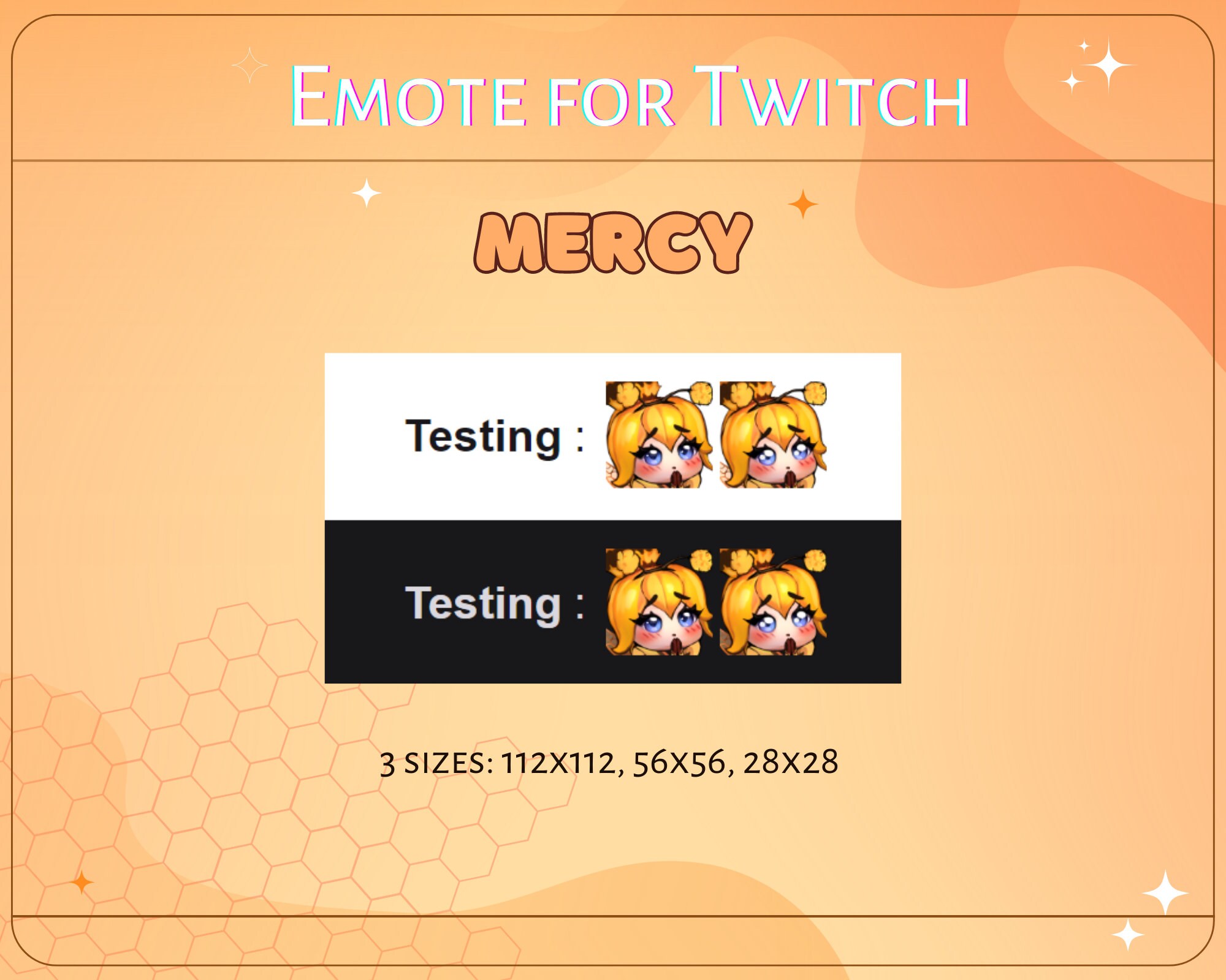 Cute Honey Bee Mercy Emote for Twitch, Discord, Youtube, Overwatch 2 ...