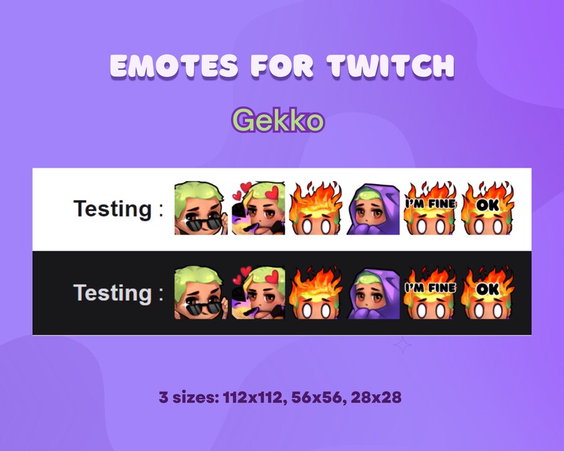 Cute Valorant Gekko Emotes for Twitch Streamers, Funny Emotes Pack ...