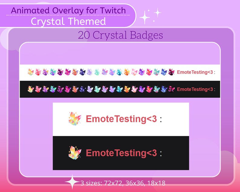 Animated Purple Crystal Overlay Twitch Package, Twitch Alerts, Panels ...