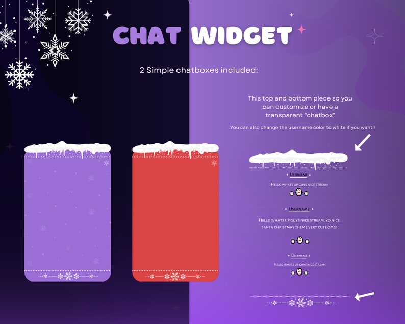 Christmas Chat Widget for Twitch, Cozy Cute Chat, Chatbox, Twitch ...