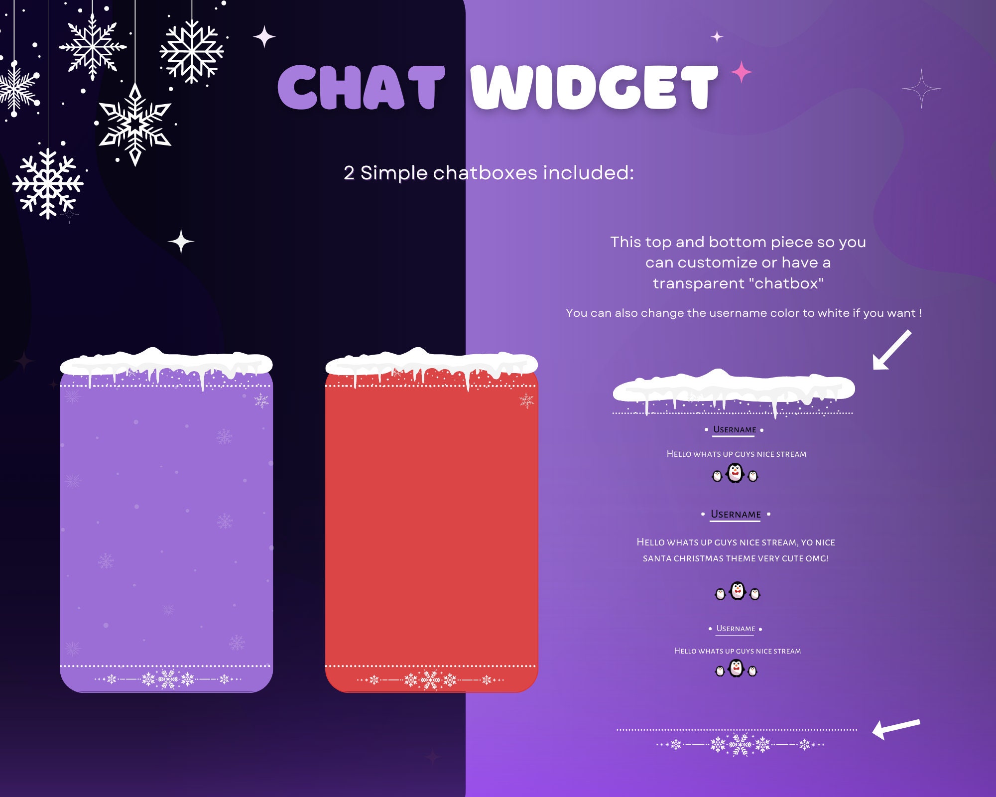Christmas Chat Widget for Twitch, Cozy Cute Chat, Chatbox, Twitch ...