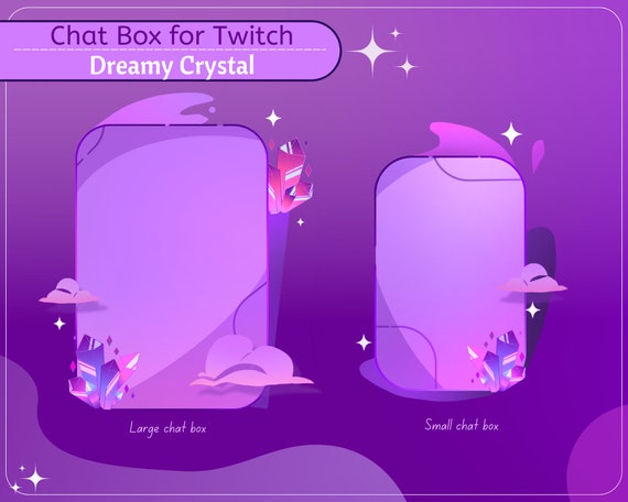 Cute Purple Dreamy Chat Box for Twitch Crystal Just - Etsy UK