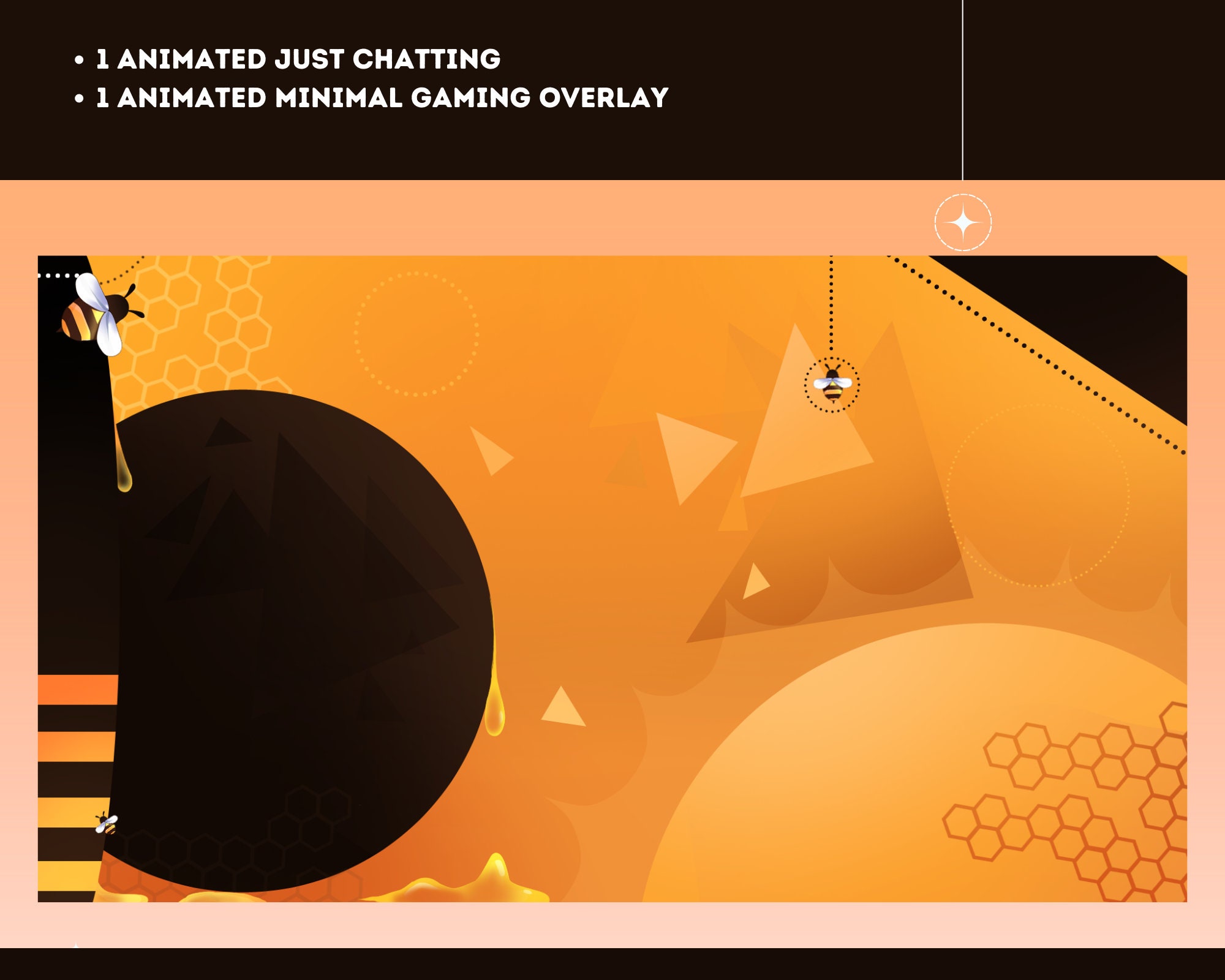 Animated Bee Vtuber Overlay for Twitch Streamers, Youtube, Just ...