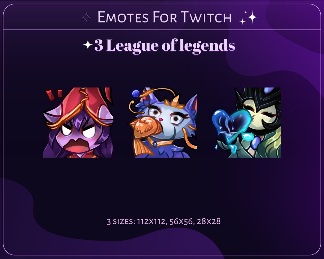 Cute League of Legends Emotes for Twitch, Discord, Youtube, Yuumi, Lulu ...