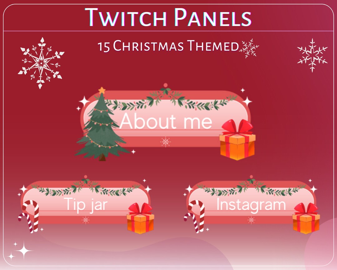 15 Cute Christmas Twitch Panels, Gift, Cute Twitch Panels, Cozy - Etsy