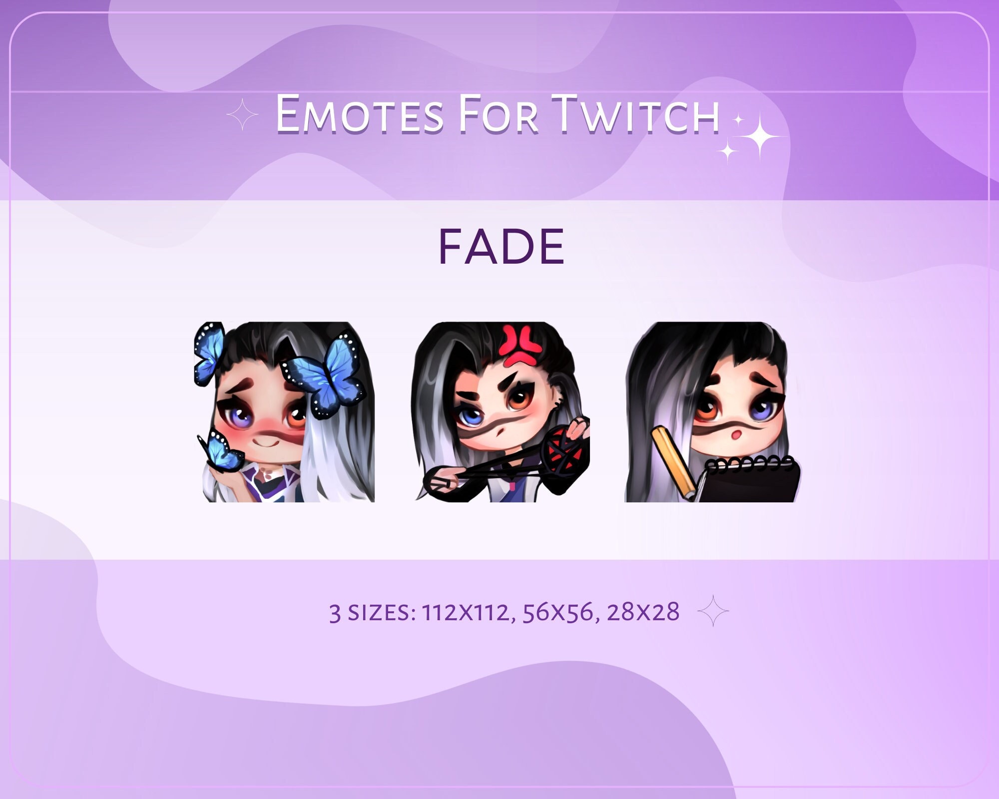 Fade Valorant Emotes for Twitch, Cute Valorant Emote Pack, Discord ...