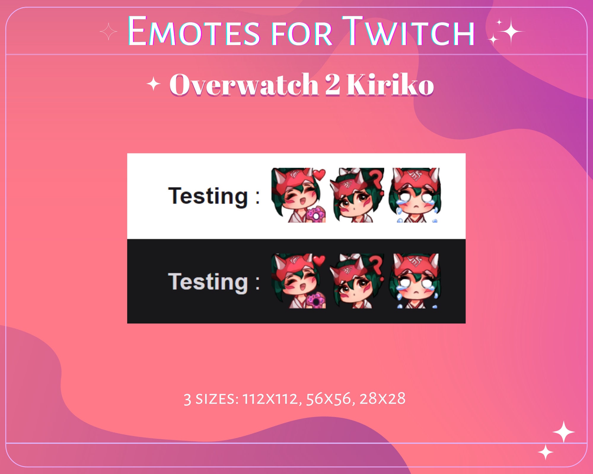 Cute Overwatch 2 Kiriko Emotes for Twitch, Discord, Emotes Pack ...