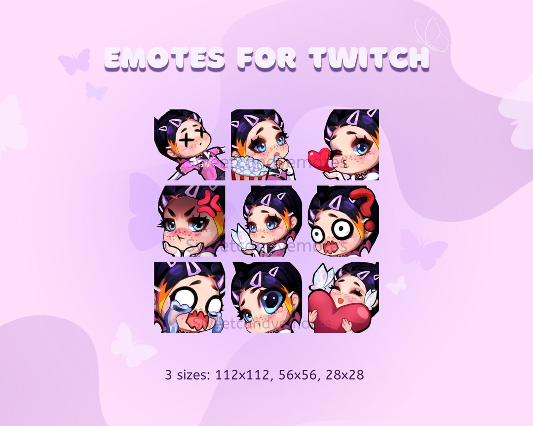 Clove Emotes, Clove Valorant Emotes, Pack of 9 Emotes, Twitch Emotes ...