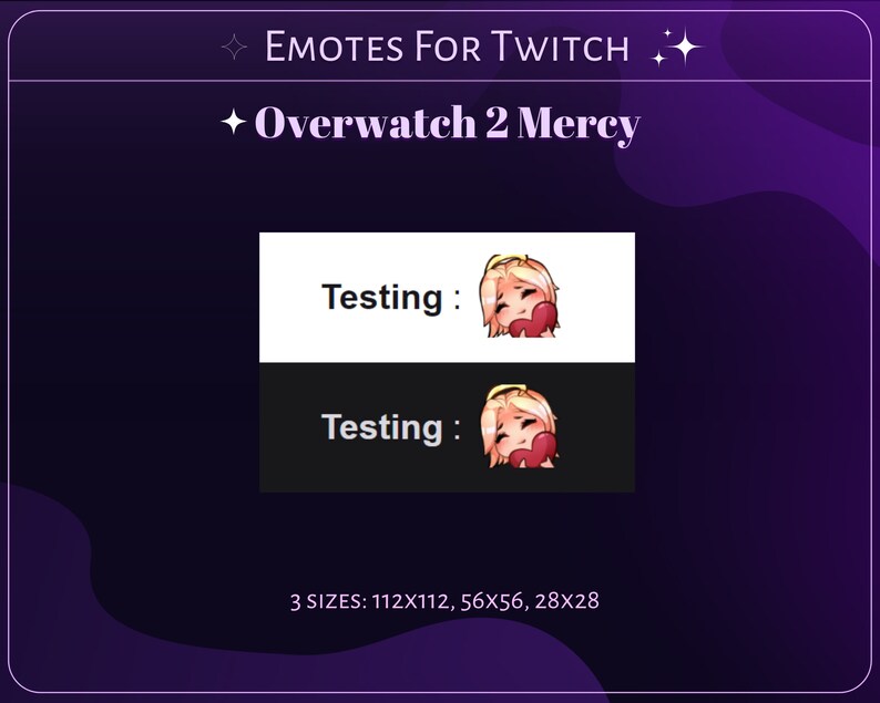 Cute Overwatch 2 Mercy Emote for Twitch, Discord, Youtube, Heart Emote ...