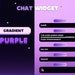Purple Gradient Twitch Chat Widget, Minimal Cute Purple, for OBS, Cozy ...
