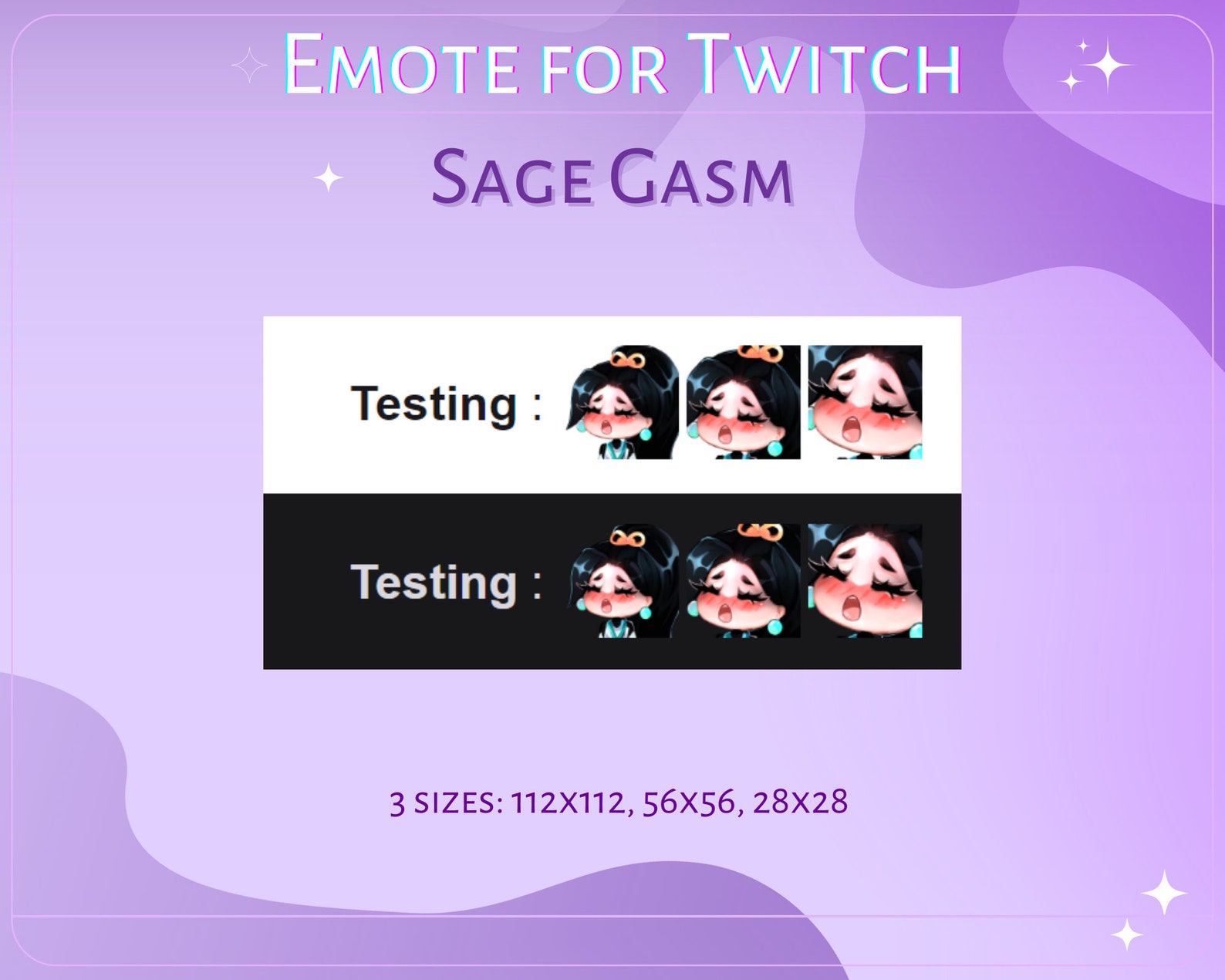 Cute Sage GASM Emote for Twitch, Discord, Valorant Emotes, Funny Meme ...