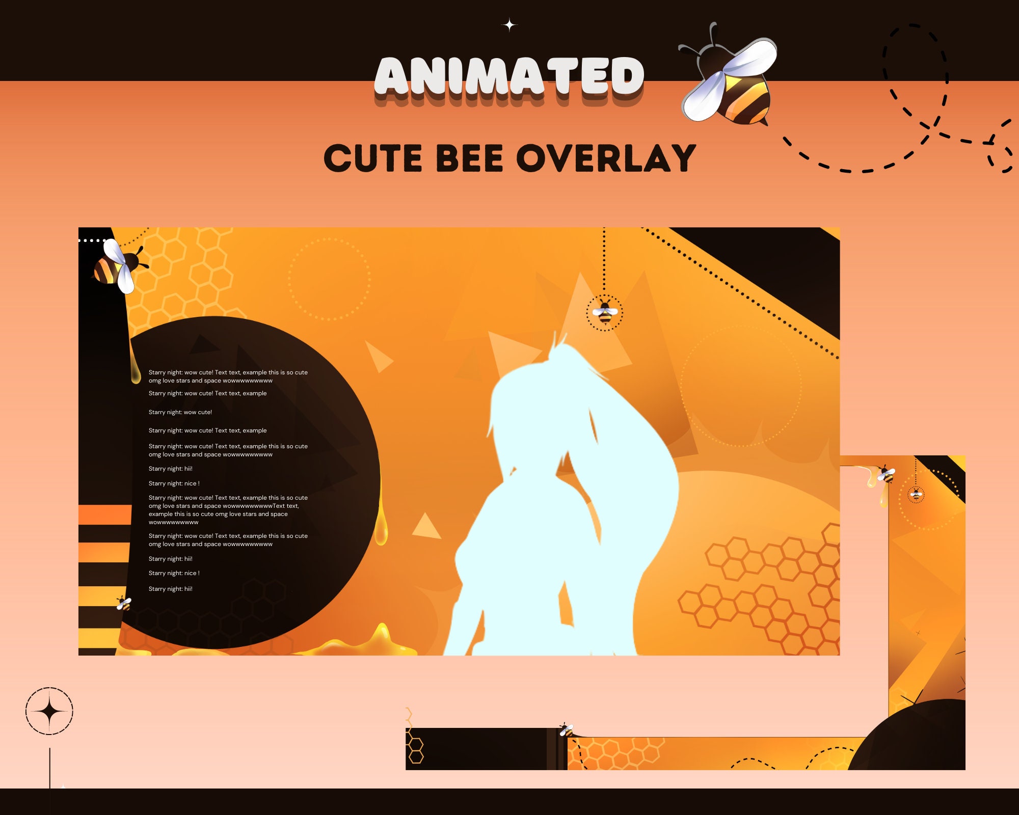 Animated Bee Vtuber Overlay for Twitch Streamers, Youtube, Just ...