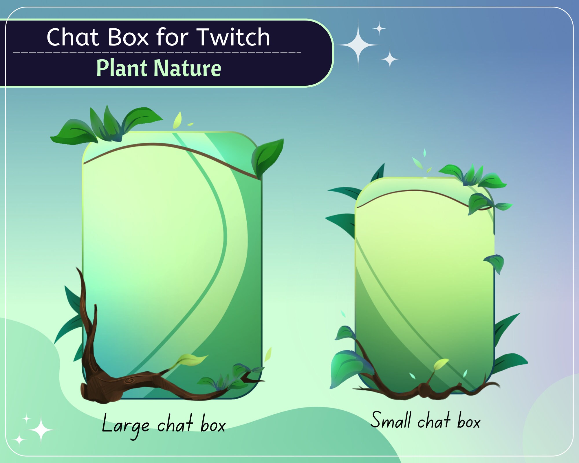 Animated Plant Chat Box for Twitch, Just Chatting, Kawaii Cute Plant ...