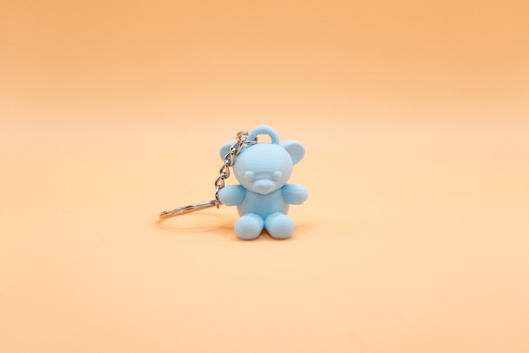 Teddy Bear Keychain | 3D Printed Bear | Keychain With Keyring | Cute ...
