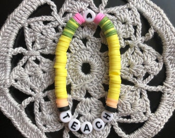 Teach Pencil Bracelet/heishi Bead Bracelet/teacher Gift/pencil - Etsy
