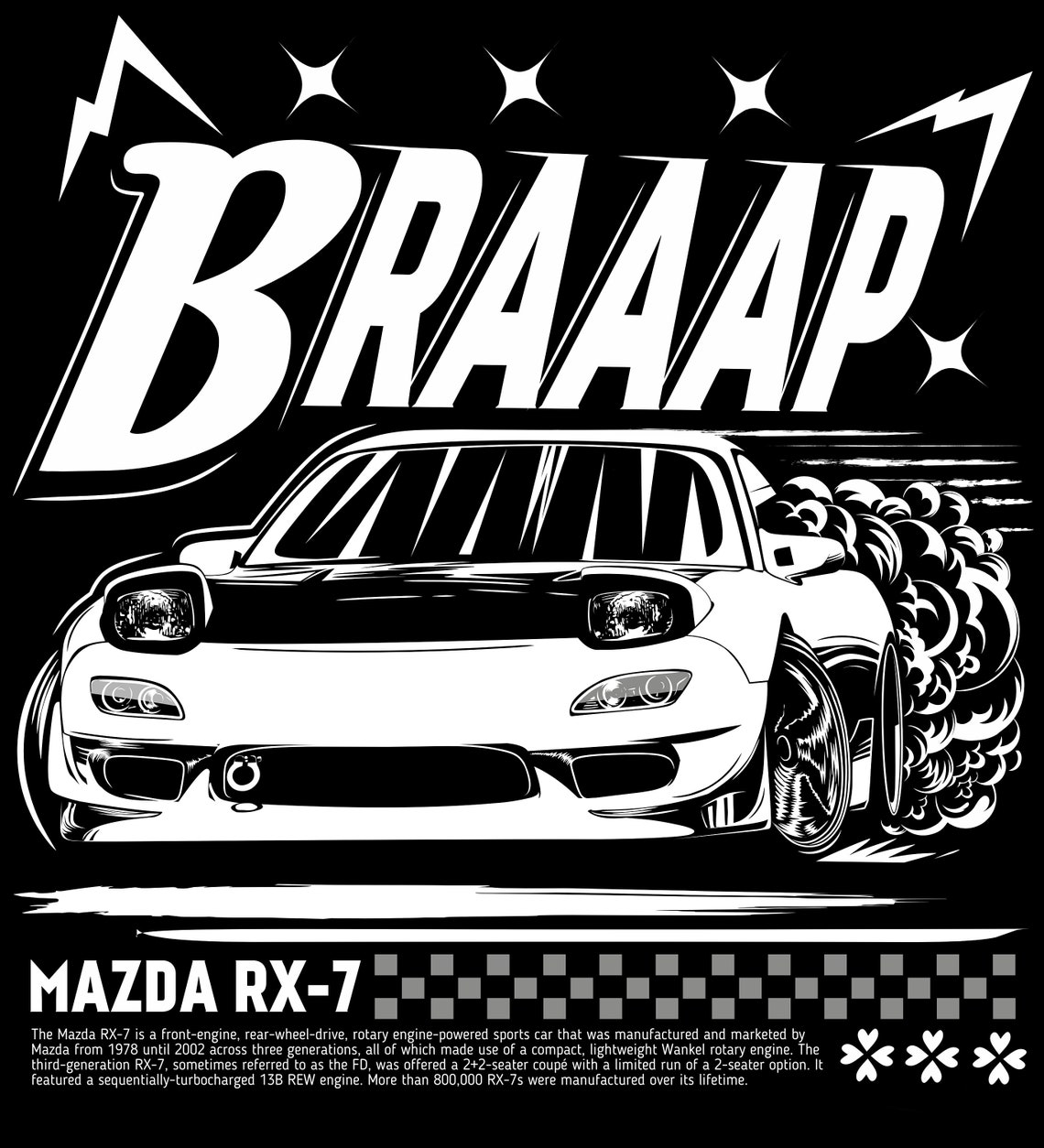 JDM Legends Mazda RX7 Instan Download.png.jpeg.svg Silhuotte Style - Etsy