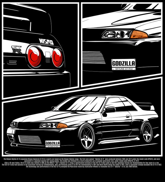 Nissan Skyline R32 Drawing