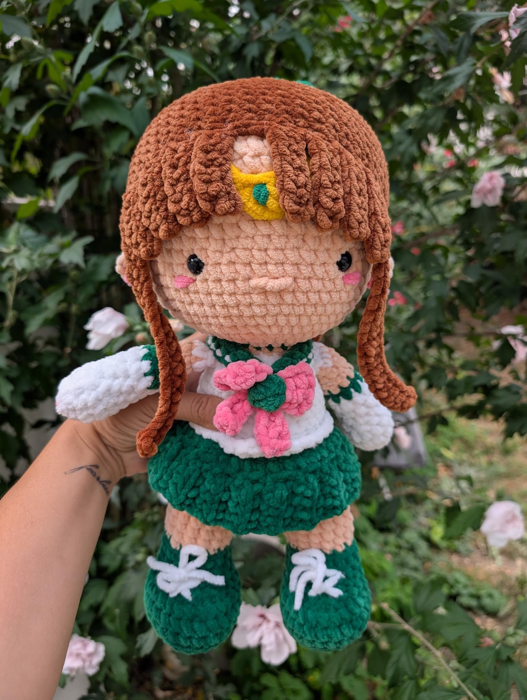 Handmade Amigurumi Sailor Jupiter | Crochet Plush Manga Anime - Etsy