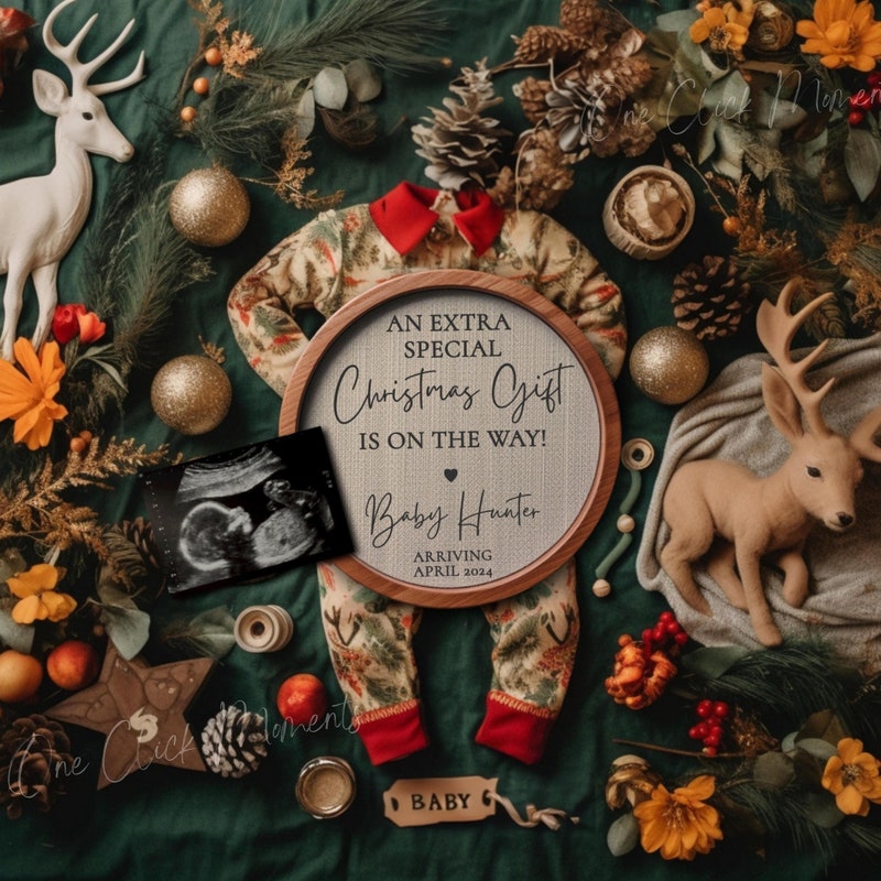 Christmas Baby Announcement - Etsy
