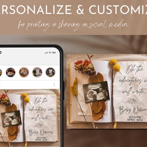 Boho Writer Pregnancy Announcement, Author Baby Announcement ...