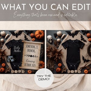 Halloween Digital Pregnancy Announcement, Witchy Social Media Birth ...